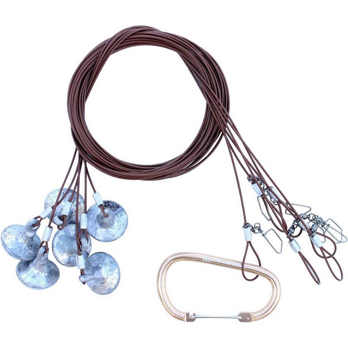 HEYDAY 48" 10 Oz Coated Cable Decoy Rig w/ Carabiner - 6 Count ...